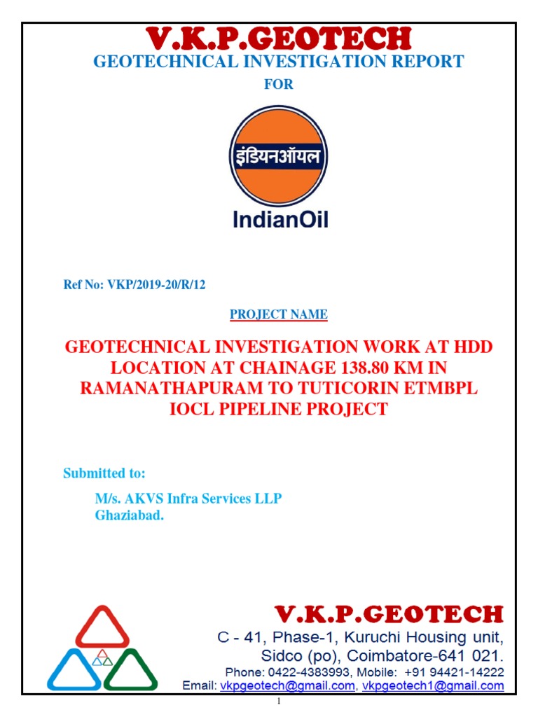 12 - Mullakadu - Chainage - 138.8 Tuticorin Gas Pipe Line Project | PDF ...