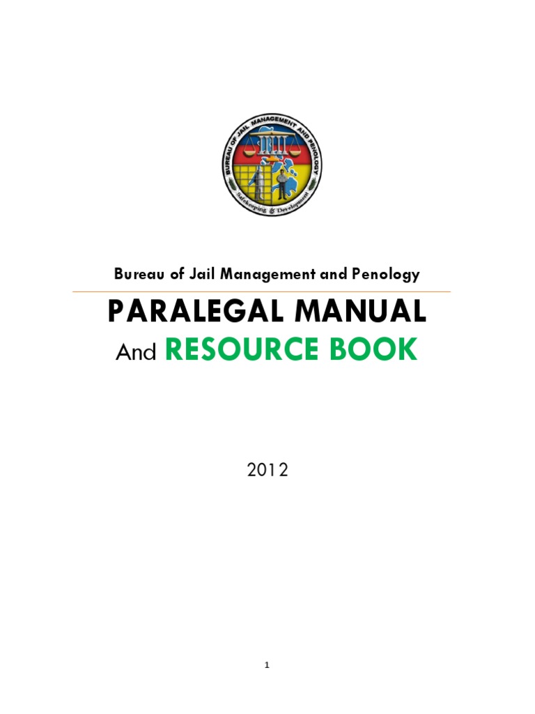 BJMP Paralegal Manual 2012 | PDF | Paralegal | Separation Of Powers