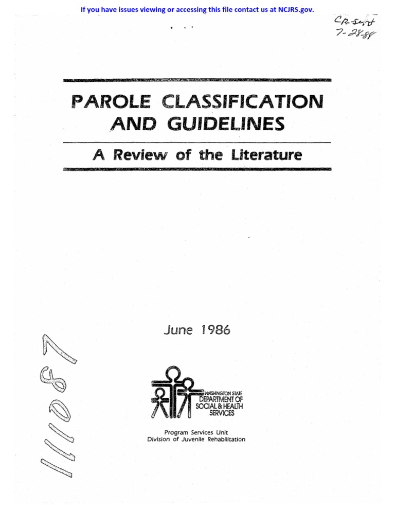 Parole Classification and Guidelines: A The | PDF | Parole | Probation