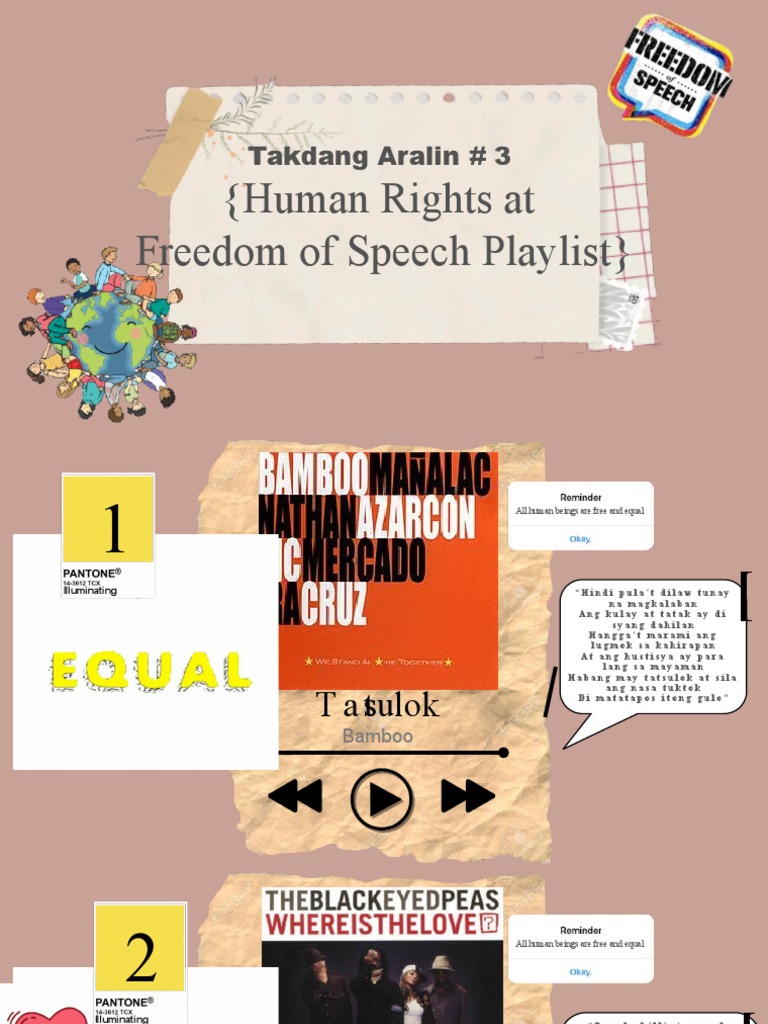 Human Rights and Free Speech Songs | PDF