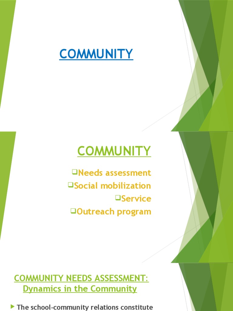 NSTP Community | PDF | Needs Assessment | Community