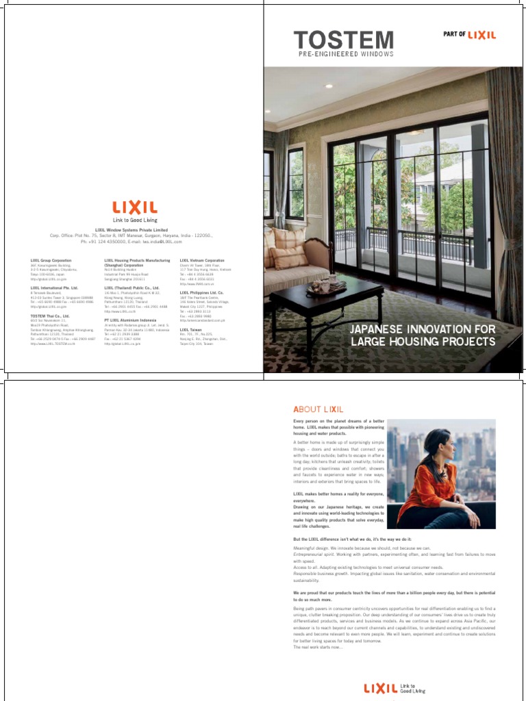 Lixil Tostem Brochure | PDF | Window | Door
