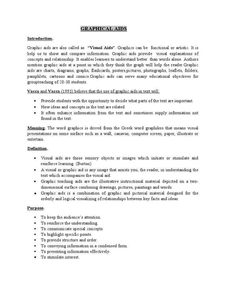 Graphical Aids | PDF | Graphics | Learning