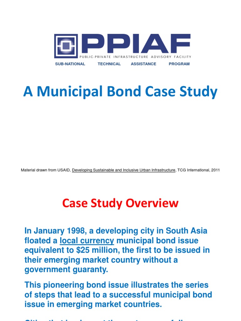 A Municipal Bond Case Study: Sub-National Technical Assistance Program ...