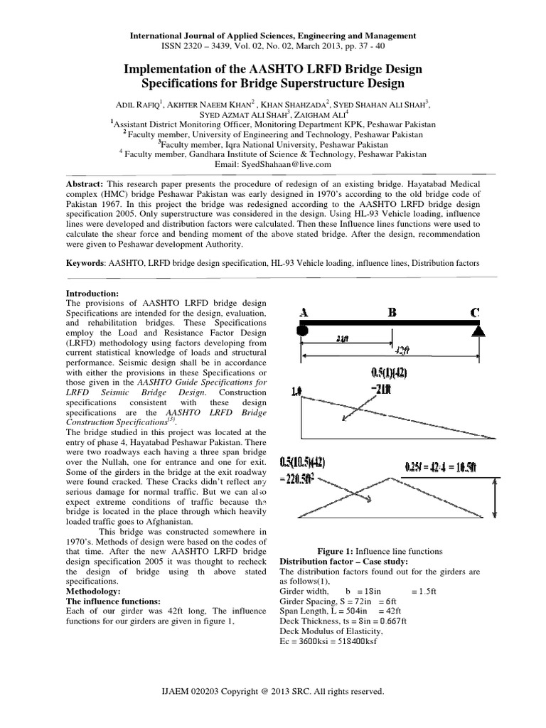Implementation of The AASHTO LRFD Bridge | PDF | Bridge | Civil Engineering