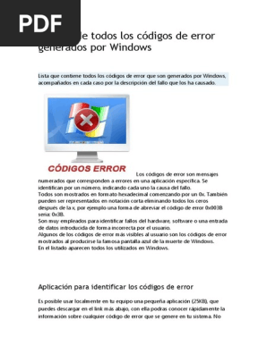 Códigos De Error De Windows