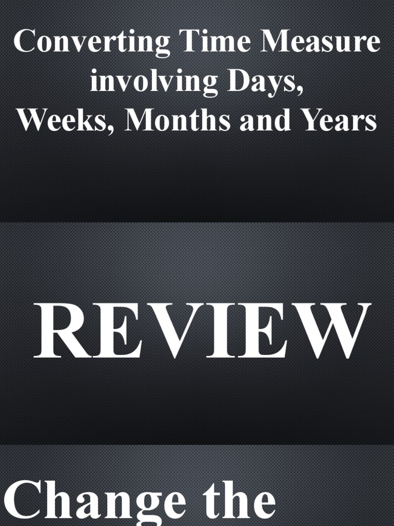 Converting Time Measure | PDF