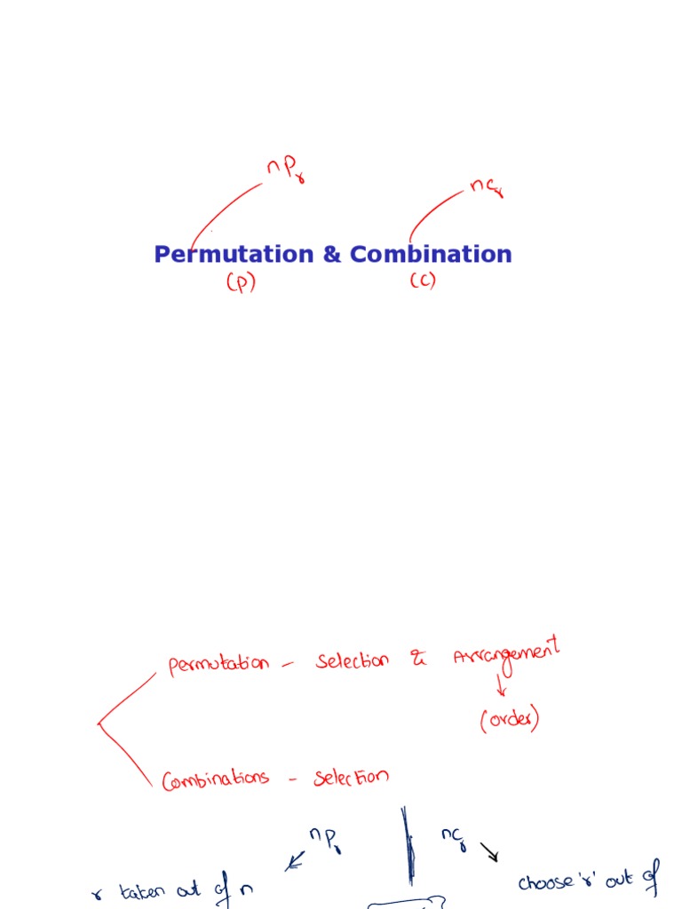 Day 2 Permutation And Combinations Pdf Permutation Mathematical Objects