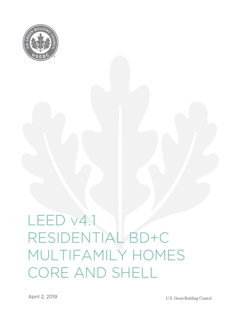 LEED v4.1 Residential BD C MF Homes Core and Shell 190402 Clean | PDF ...