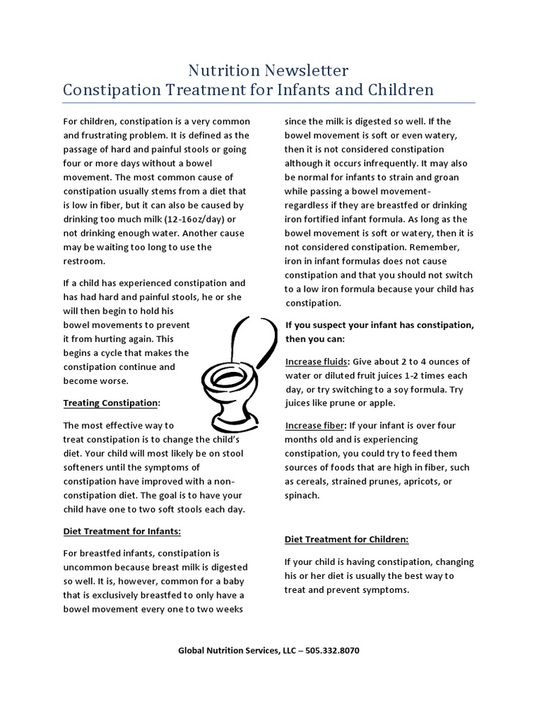Constipation Treatment For Infants and Children | PDF | Constipation ...