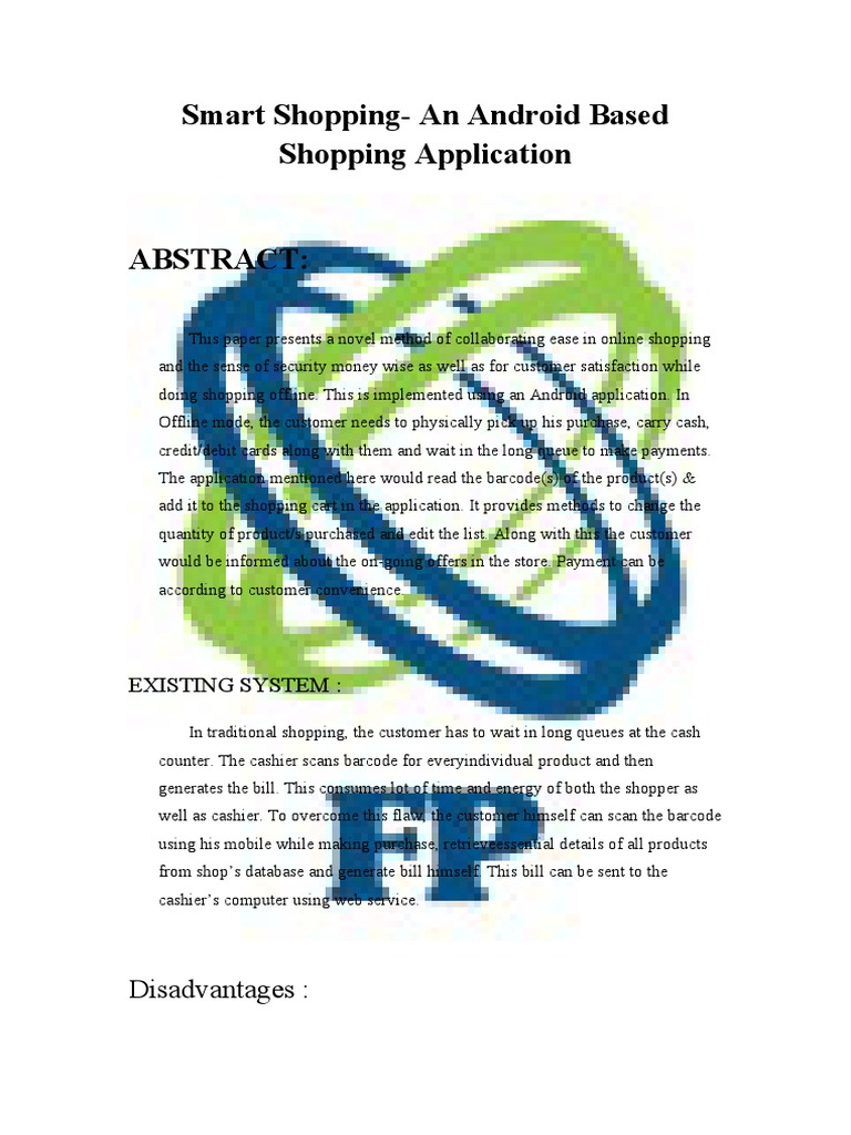 Smart Shopping An Android Based Shopping Application | PDF | Business