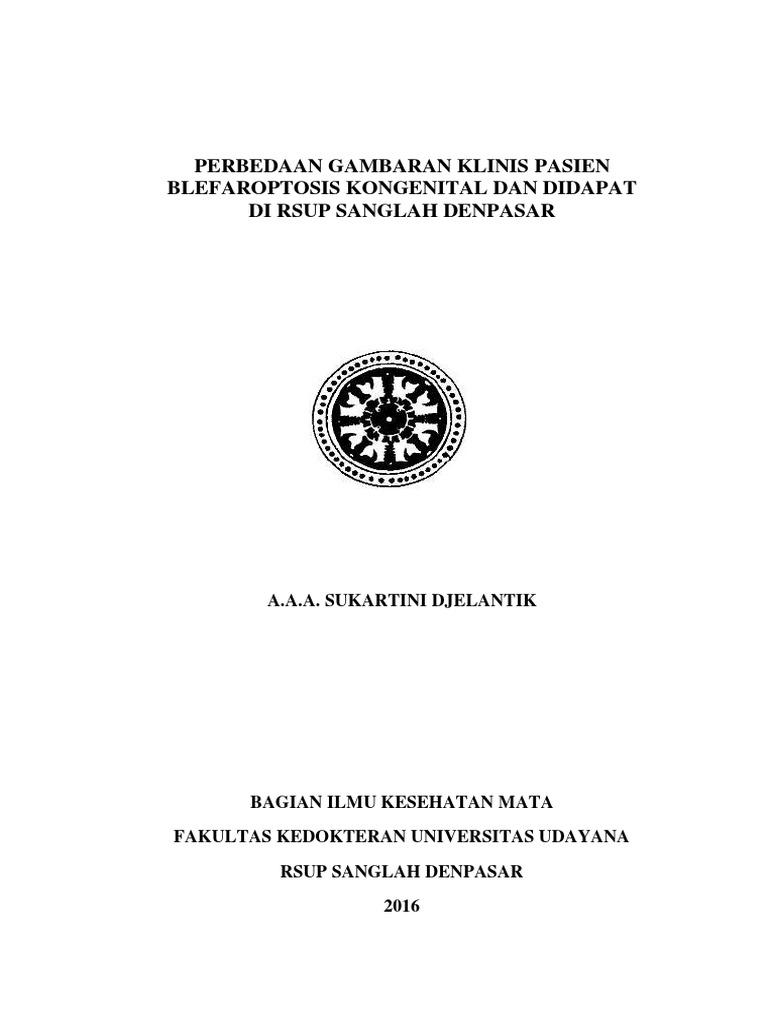 Perbandingan Klinis Blefaroptosis di RSUP Sanglah | PDF