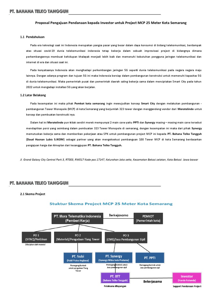 Ringkasan Project MCP 25 Meter Kota Semarang-BTT | PDF