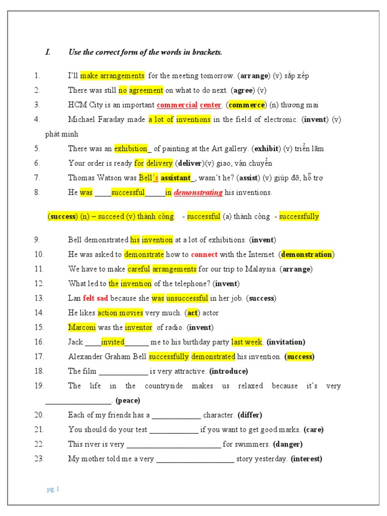 Using Correct Forms and Rewriting Sentences: A Guide to Grammar ...