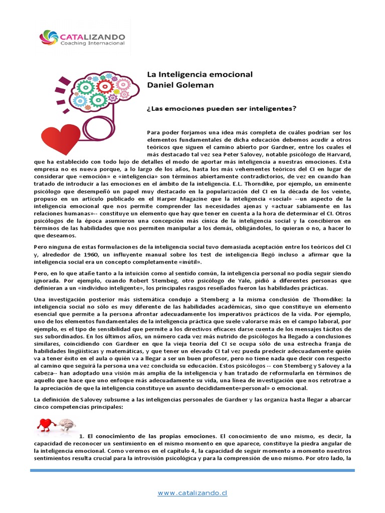 3 Las Emociones Pueden Ser Inteligentes Pdf Inteligencia Las