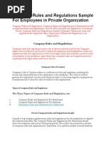 Company Rules and Regulations | PDF | Confidentiality | Working Time