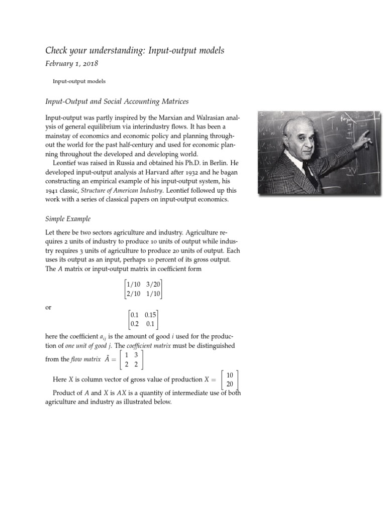 Check Your Understanding Input Output Models February 1 2018 Pdf Input Output Model