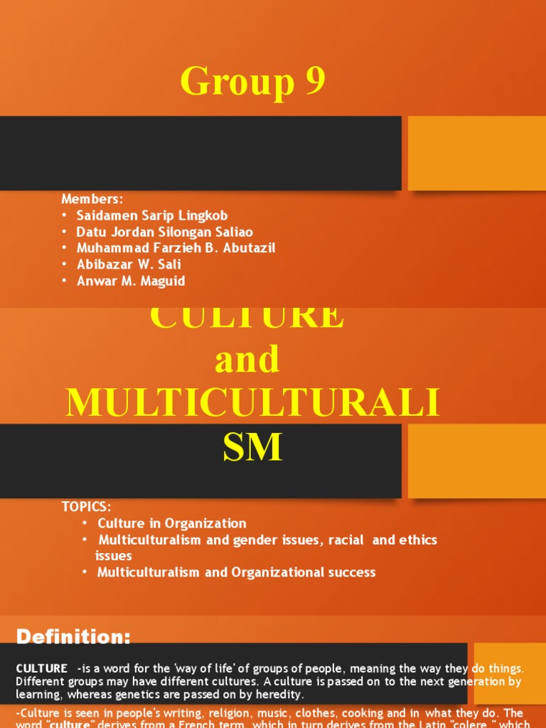 CULTURE and MULTICULTURALISM | PDF | Bias | Discrimination
