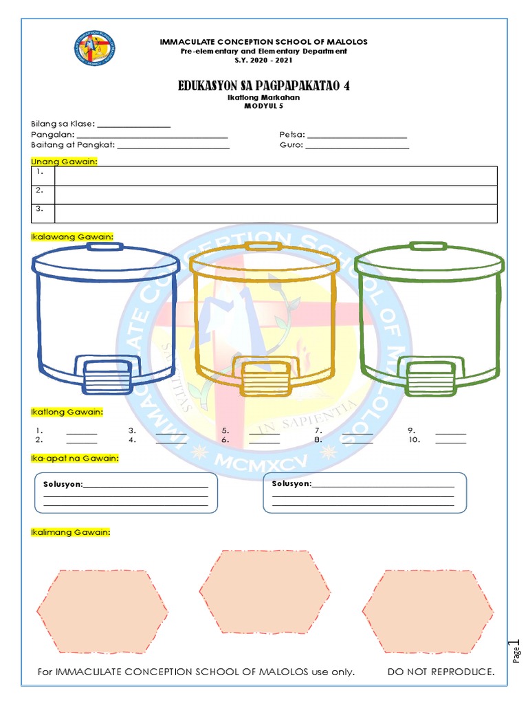 ESP-4-Module-5-3rd-Quarter - Answer Sheet | PDF