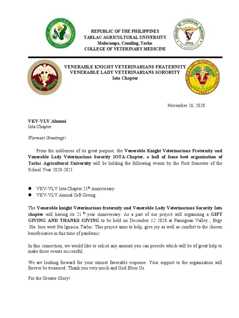 3 in 1 Solicitation Letter | PDF