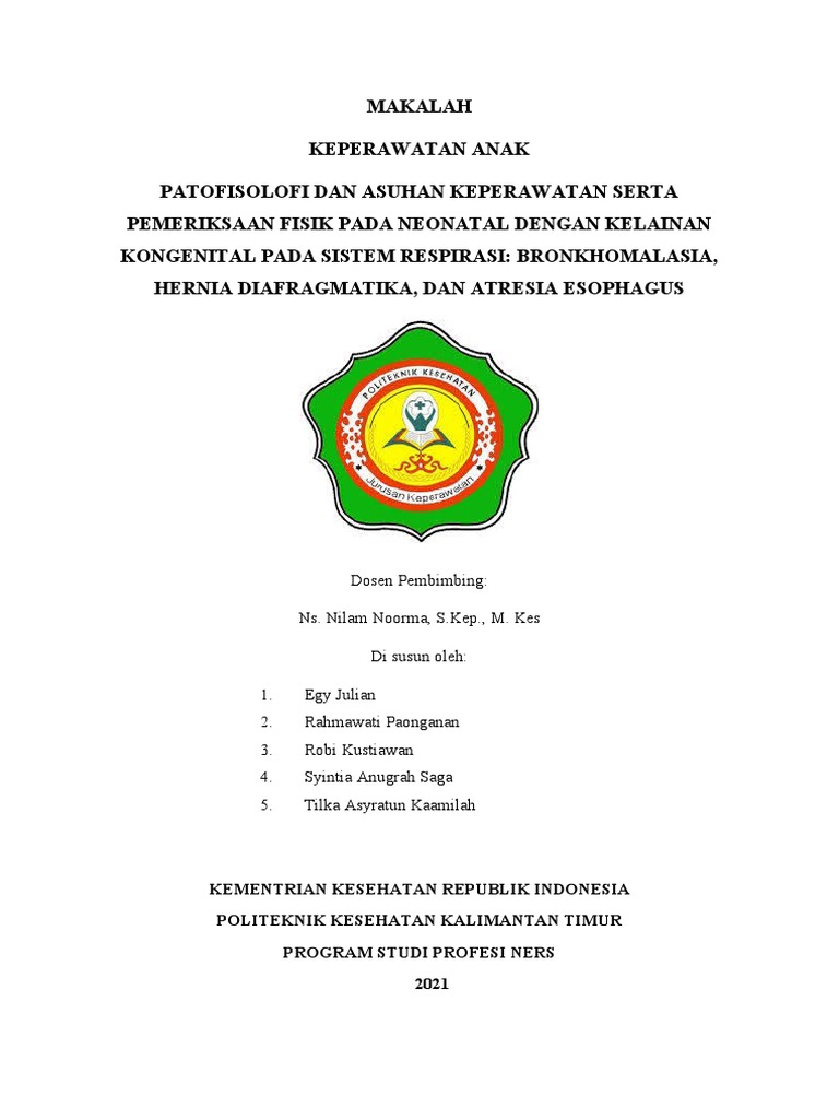 Kel. 2 Patofis Dan Askep Serta Pemfis Pada Neonatal Dengan Kelainan ...