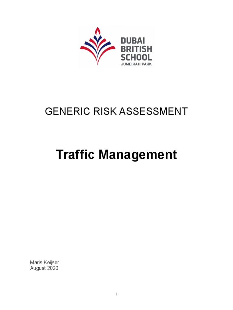 DBS Traffic Risk Assessment 2020-2021 | PDF | Risk | Occupational ...