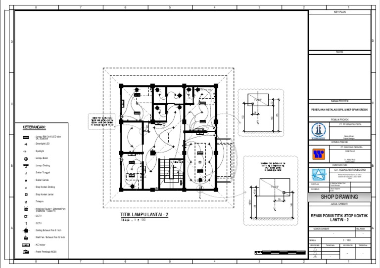 Titik Lampu Lantai - 2: Shop Drawing | PDF