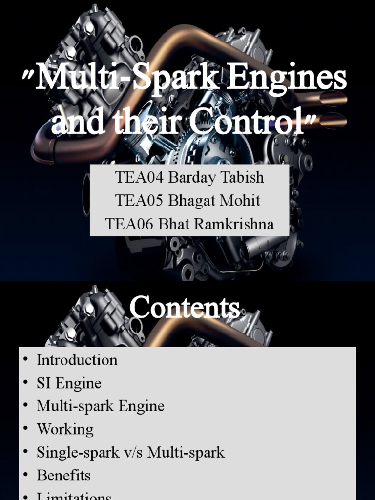 Multi-Spark Engines and Their Control | PDF | Combustion | Engines