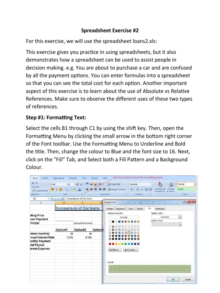 Spreadsheet Exercise #2 | PDF | Spreadsheet | Software