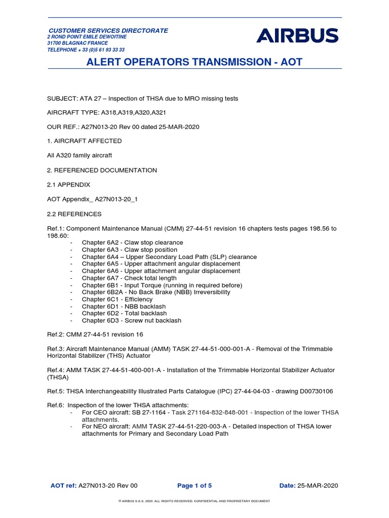 Alert Operators Transmission - Aot: Customer Services Directorate | PDF ...