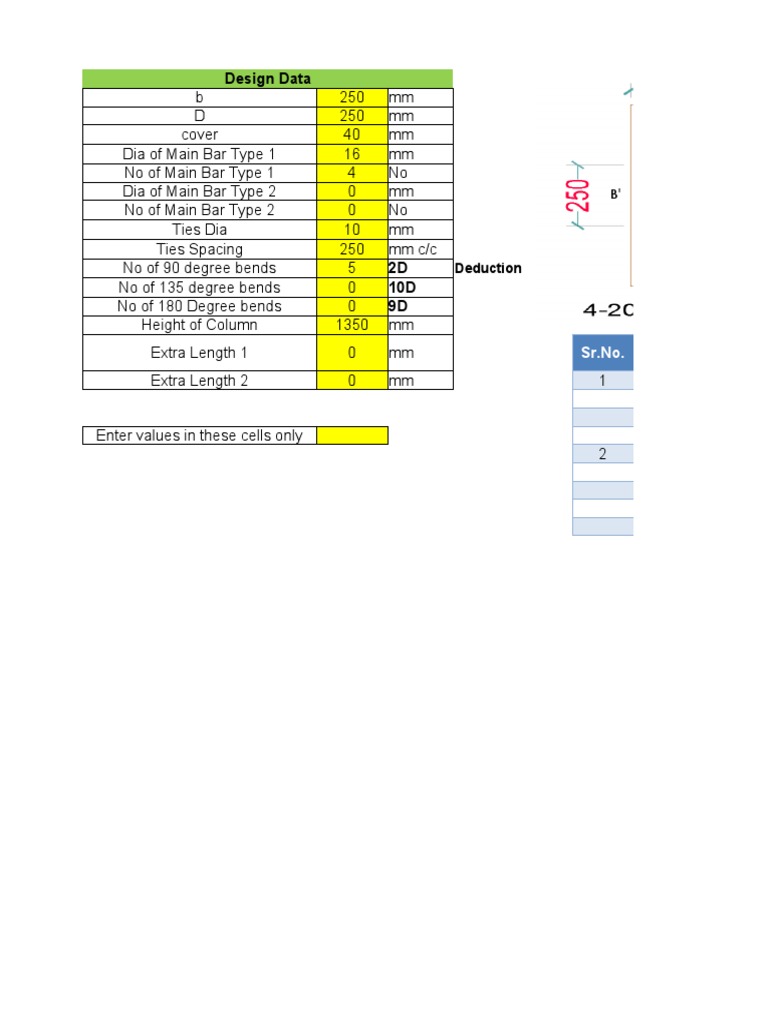 Column Bbs Sheet Typical Easy Shortcut | PDF