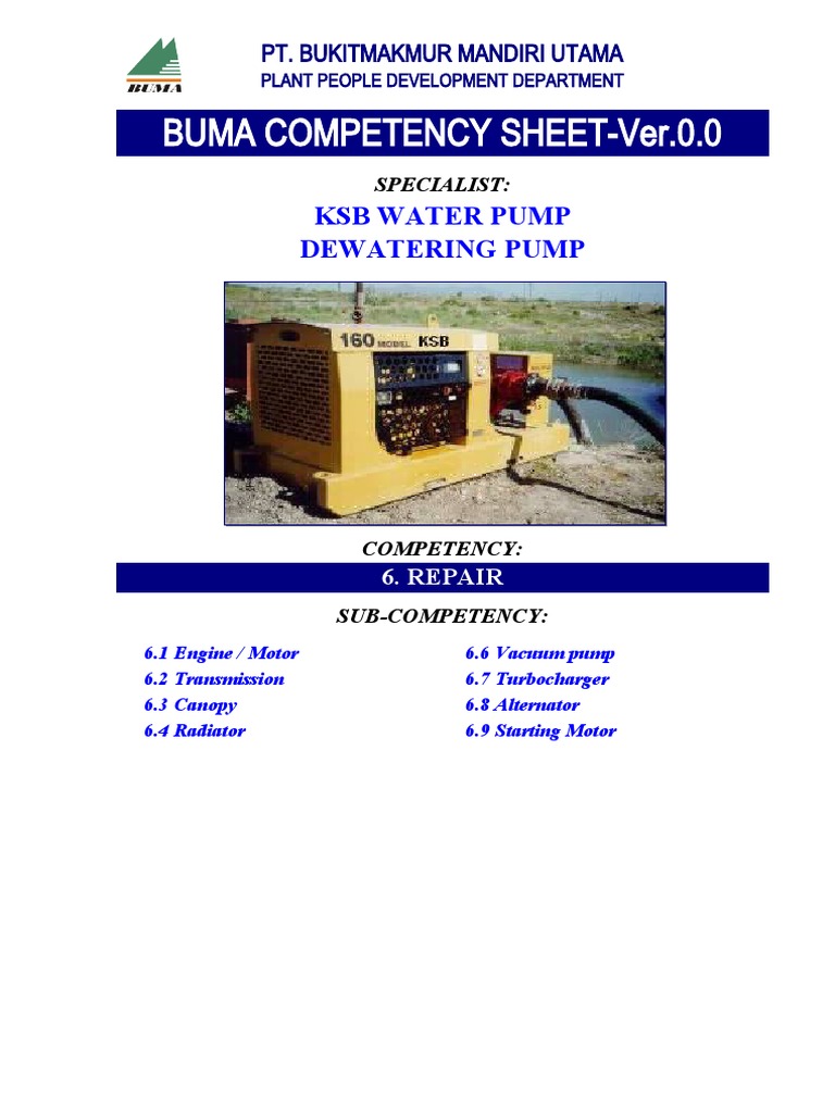 BCA Sheet KSB | PDF | Transmission (Mechanics) | Mechanical Engineering