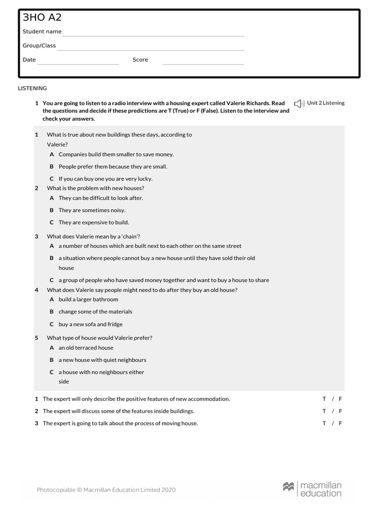 Student Name Group/Class Date Score | PDF