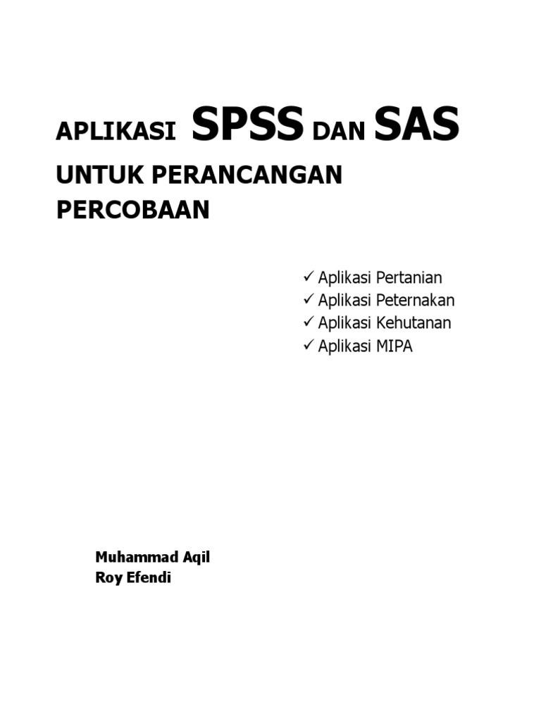 Buku Aplikasi SPSS Dan Sas | PDF | Komputer
