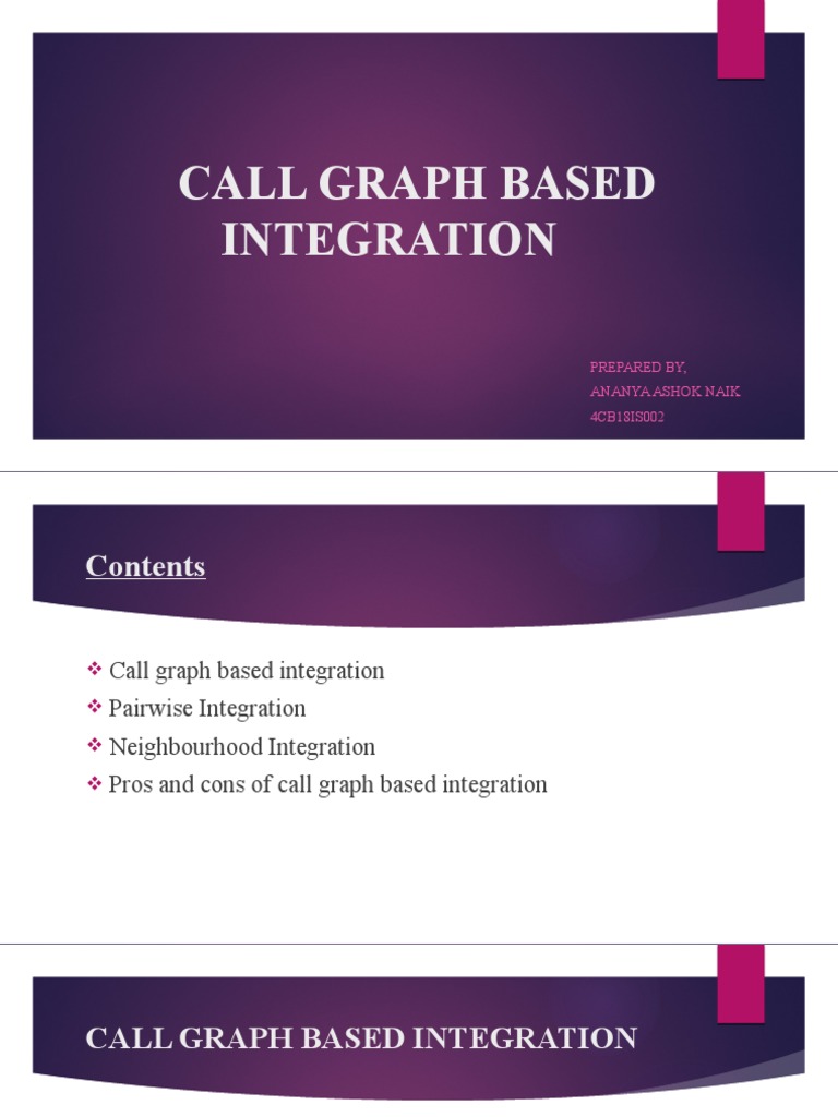 Call Graph Based: Integration | PDF | Vertex (Graph Theory) | Applied ...