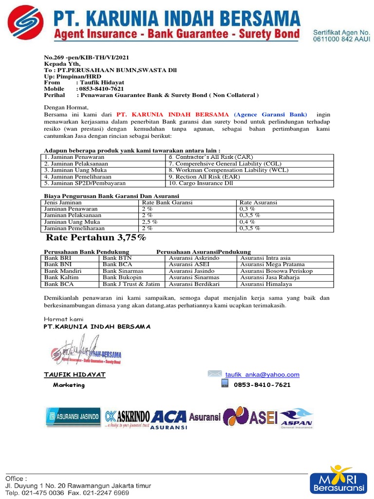 Penawaran Taufik Hidayat | PDF