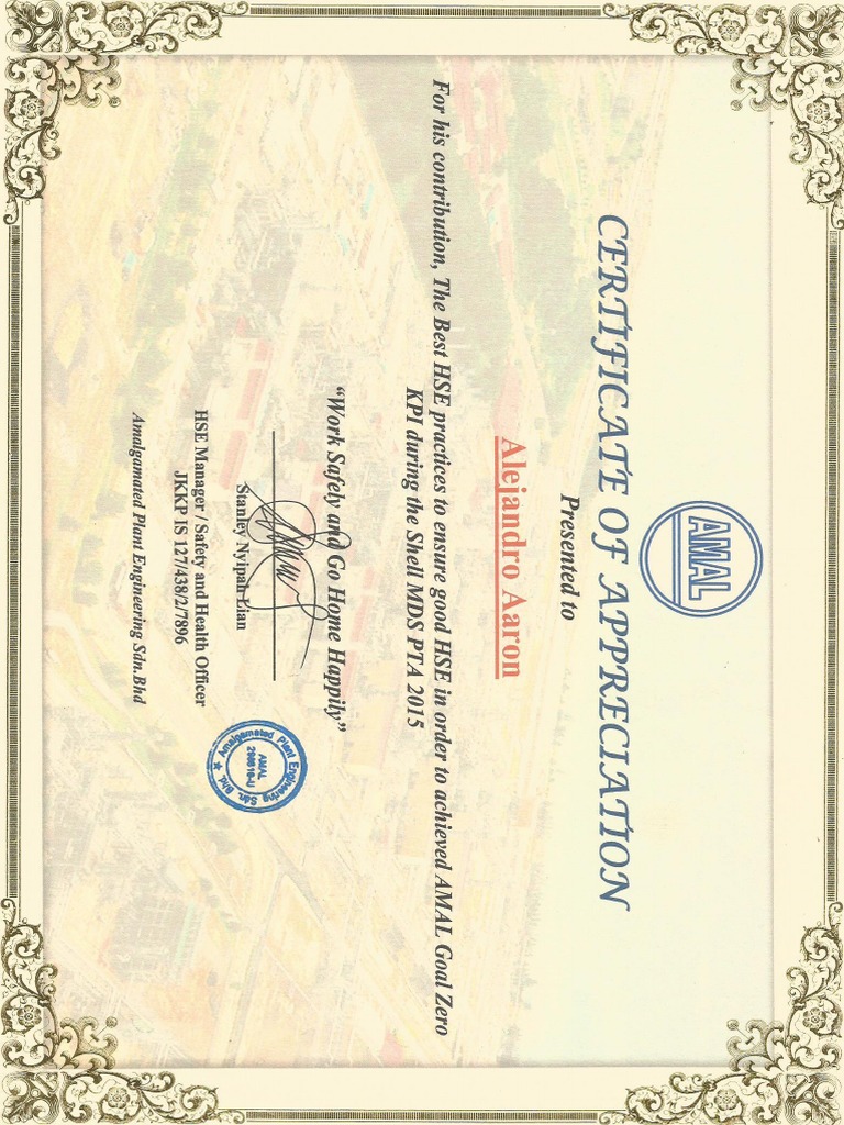 PTA Certificate | PDF