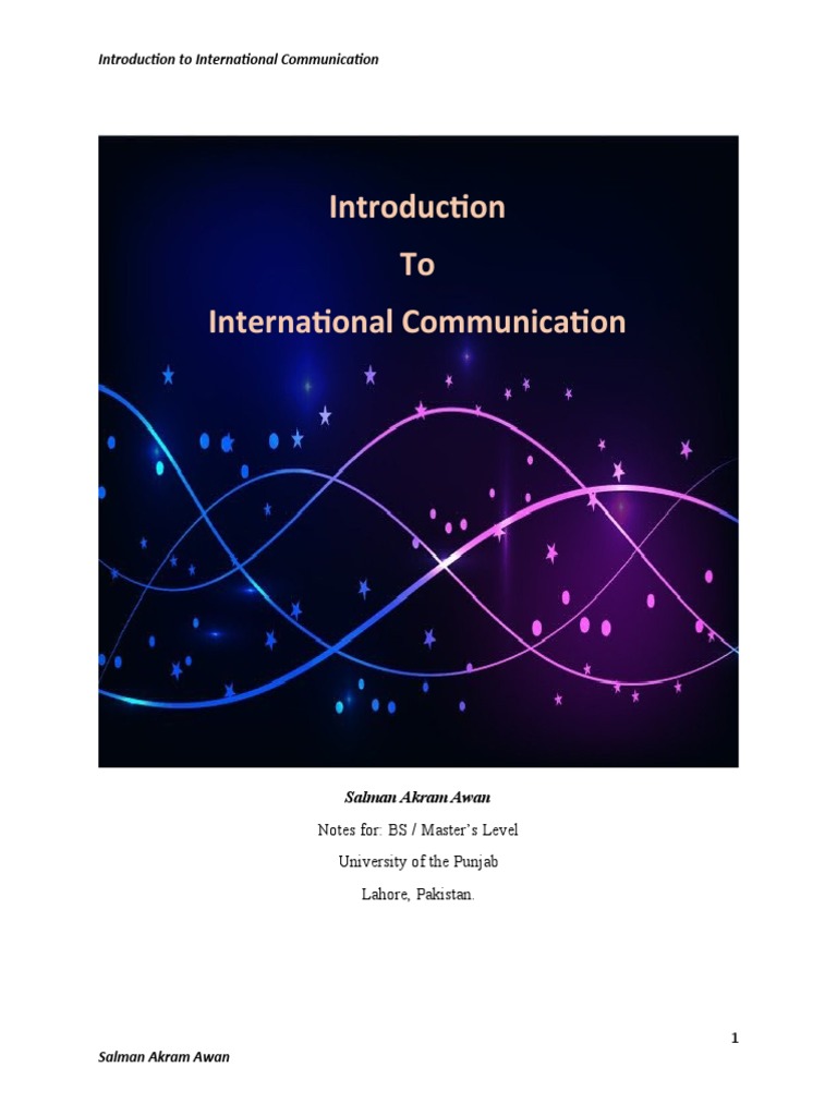 Overview of International Communication | PDF | Communication | Mass Media