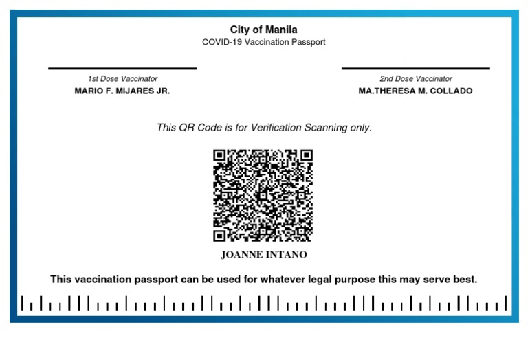 City of Manila: This QR Code Is For Verification Scanning Only | PDF