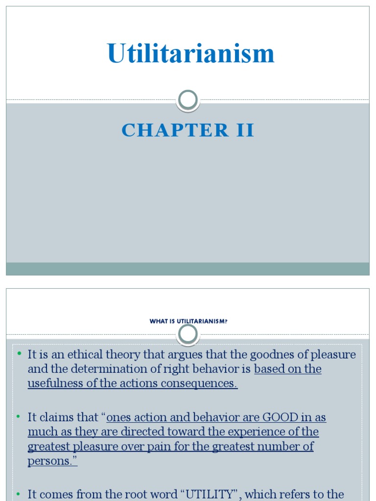 Utilitarianism Lesson Notes 2 | PDF | Utilitarianism | Pleasure