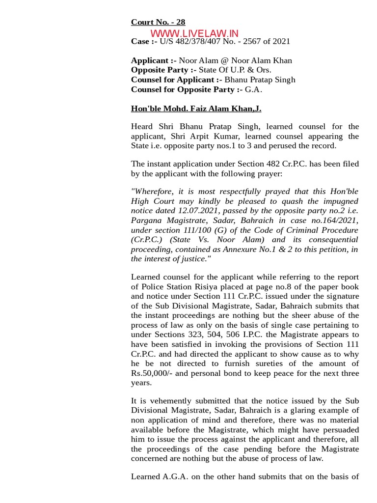 111 CRPC Allahabad HC 398809 | PDF | Crimes | Crime & Violence