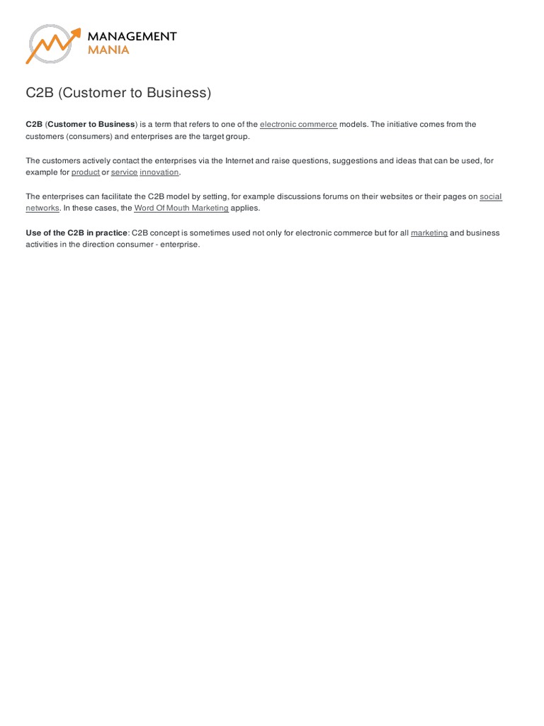 Engaging Consumers in C2B Commerce | PDF