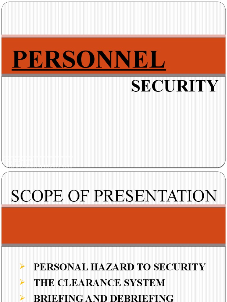 Personnel Security | PDF | Security Clearance | Policy