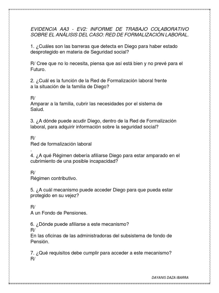 Evidencia Aa3 Ev2 | PDF | Pensión