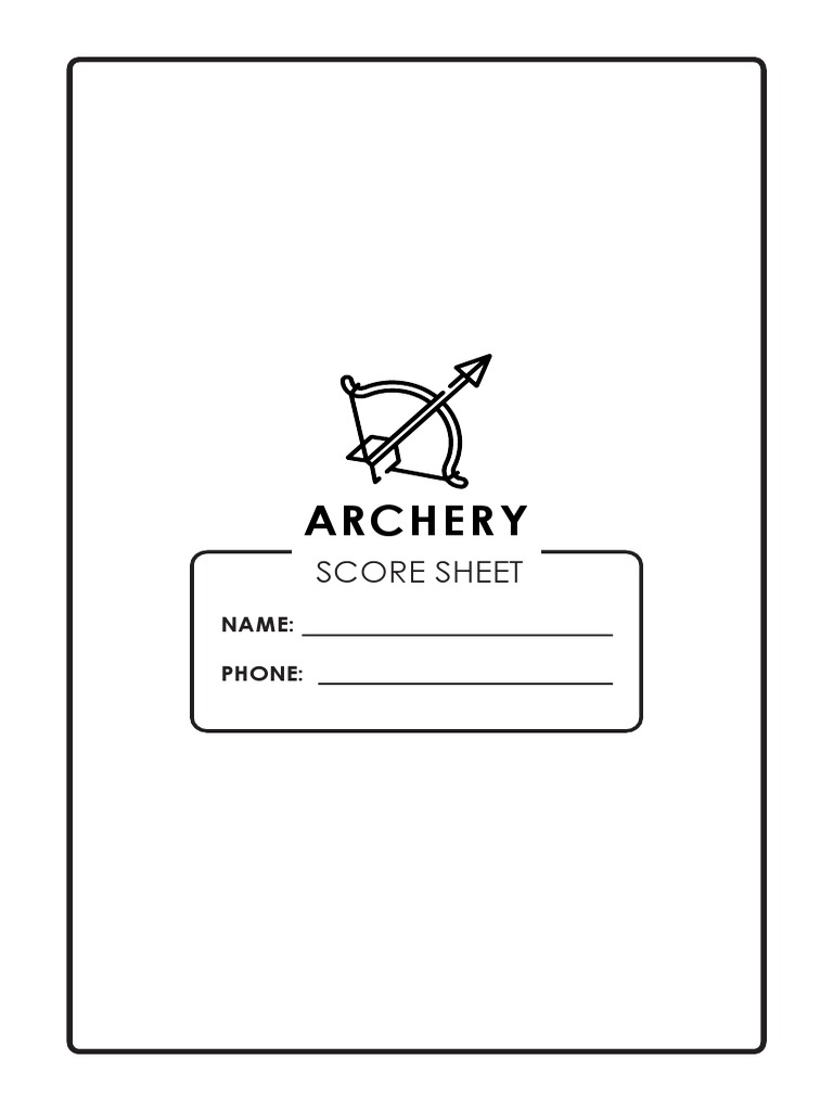 Archery Score Sheet 120 Pages (6 X 9) | PDF | Archery | Scoutcraft