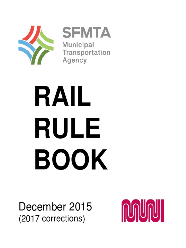 SFMTA Rail Rule Book Overview | PDF | Rail Transport | Switch