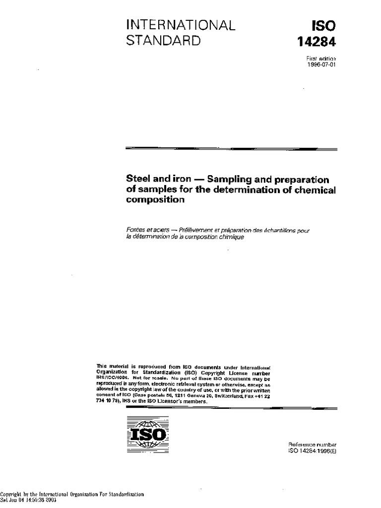 Iso 14284 1996 | PDF