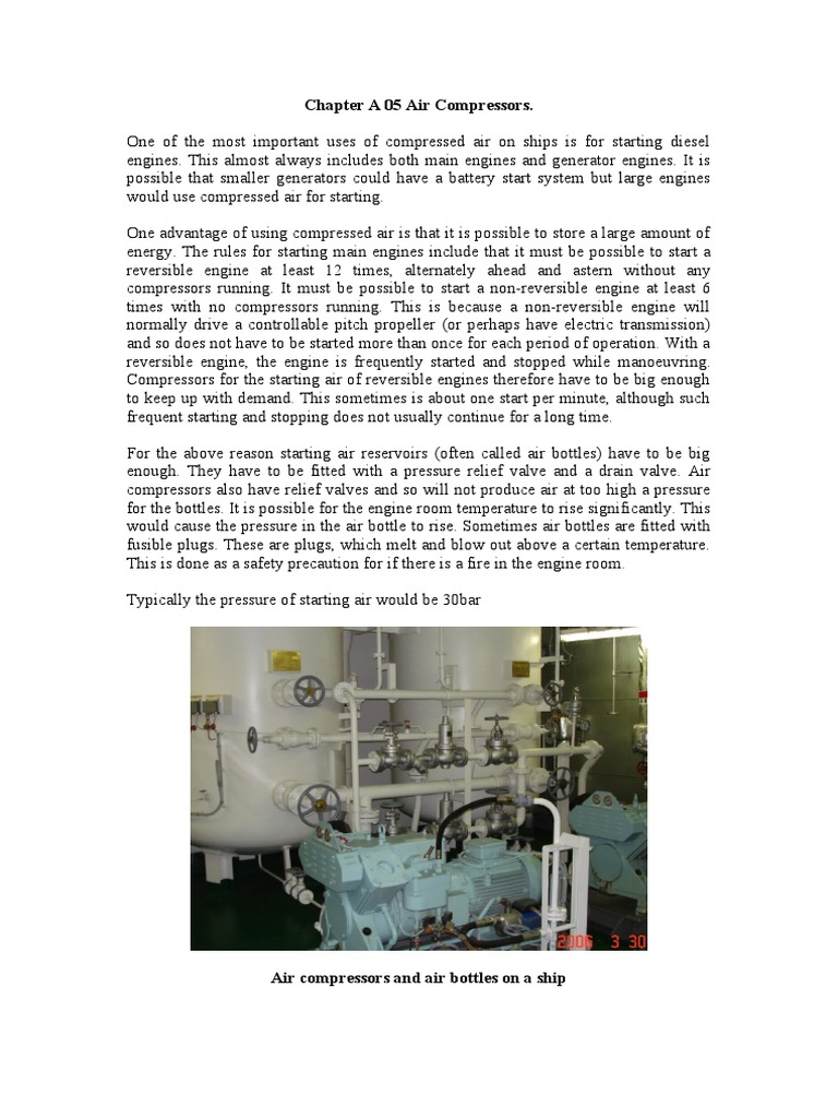 Chapter A 05 Air Compressors | PDF | Valve | Engines
