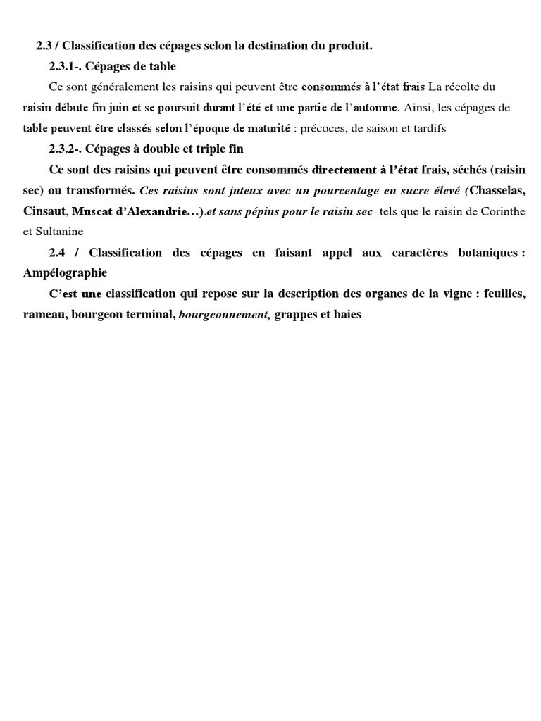 Suite Cours Viticulture 2020 | PDF | Viticulture | Raisin