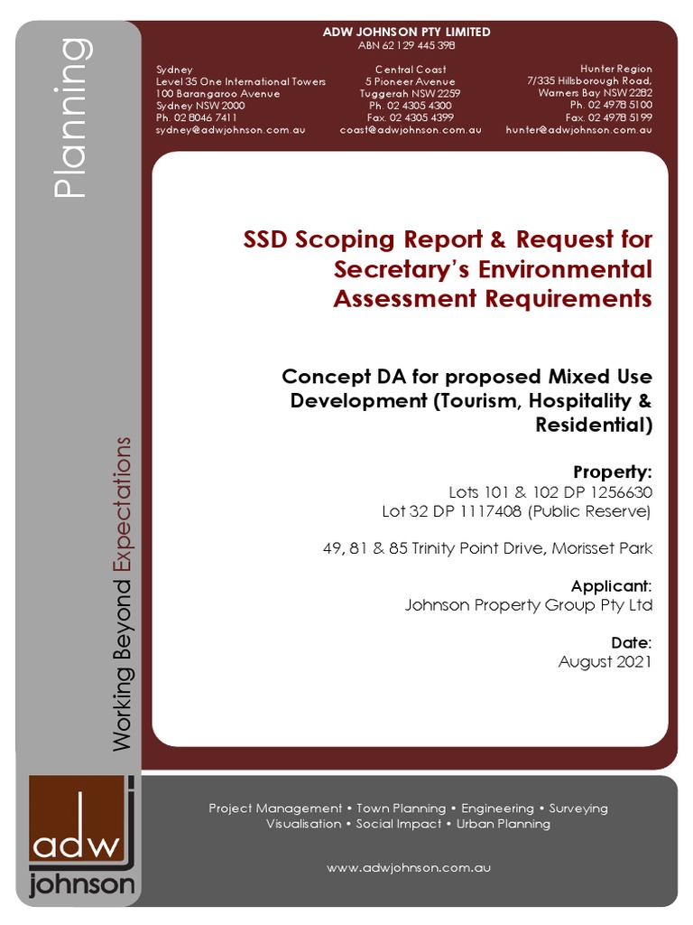 Trinity Point Scoping Report Final | PDF | Tourism | Sustainability